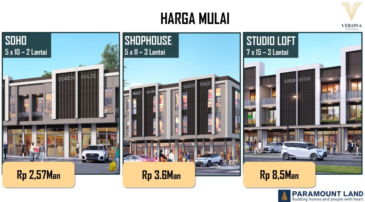 VERONA JUNCTION RUKO BISNIS STRATEGIS PARAMOUNT LAND SERPONG - Klik Properti